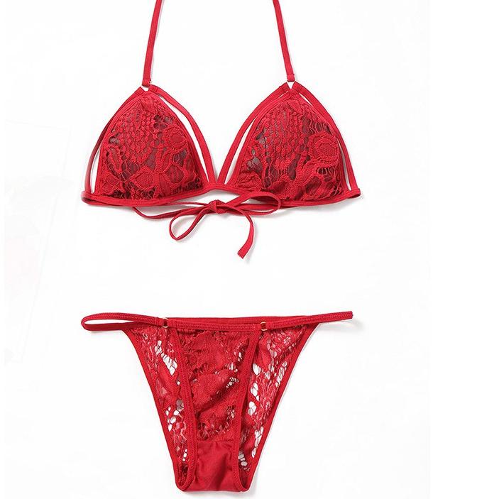 Jual Terbaik bra Sexy lingerie bra gstring set bikini Renda transparan ...