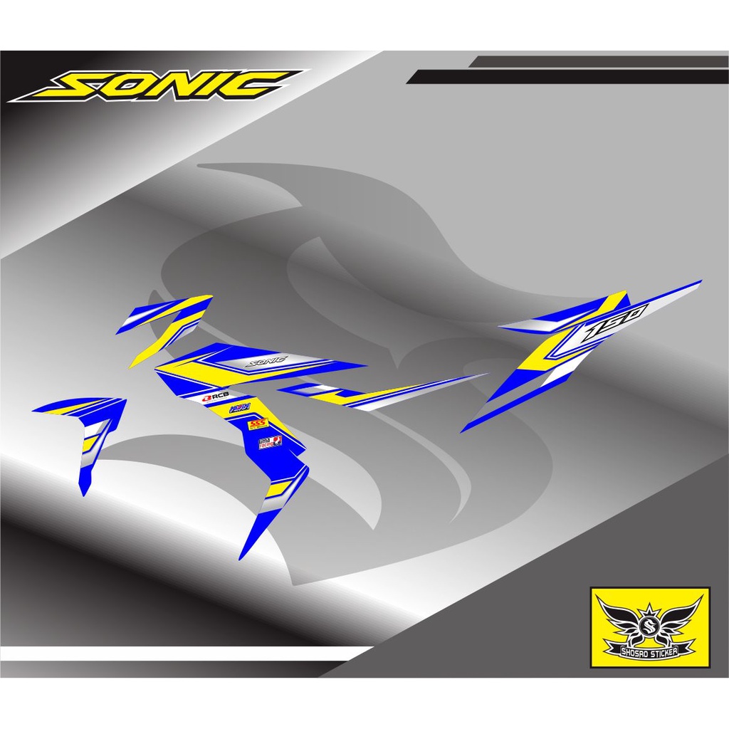 Jual STIKER STRIPING VARIASI TERBARU BUAT MOTOR HONDA SONIC MOTIF ...