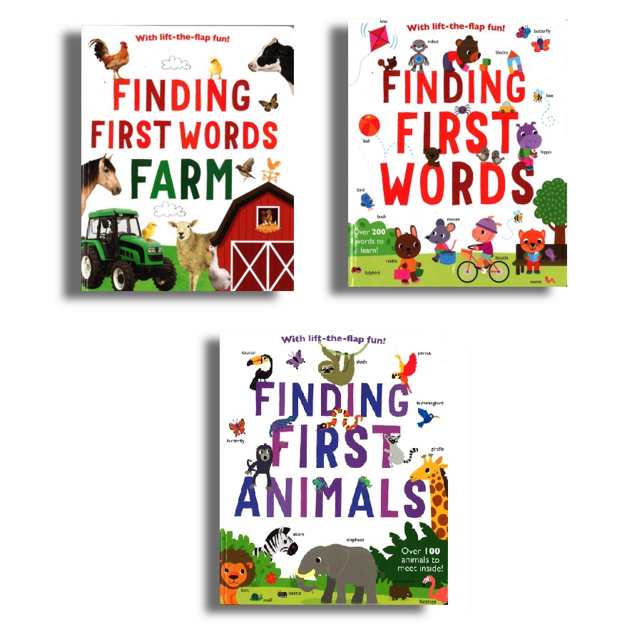 Jual Finding First Words Farm Animals Lift the Flap Learning Book ...