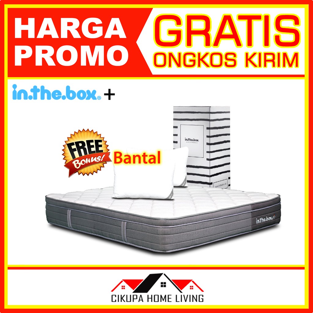 Jual MATRAS KASUR SPRINGBED IN THE BOX PLUS POCKET SPRING + MEMORY FOAM 90 100 120 160 180 200 ...