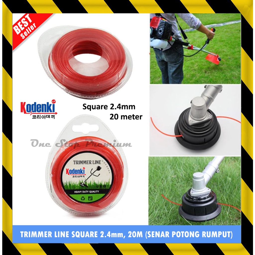 Jual GRASS WEED TRIMMER LINE ROUND TALI SENAR NYLON UNTUK MESIN POTONG RUMPUT 2.4MM 20METER ...