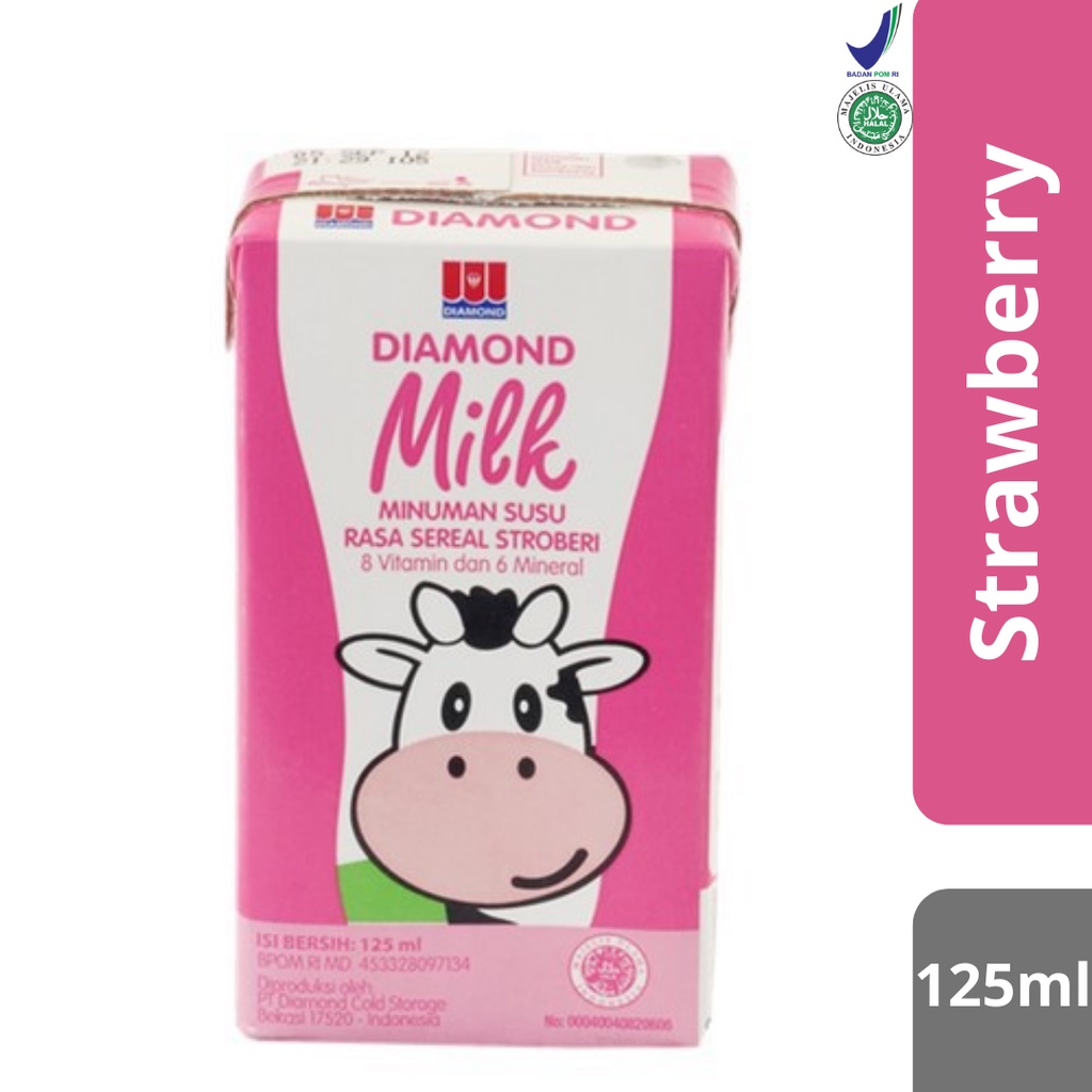 Jual Diamond Susu UHT Cereal Original Strawberry Coklat 125ml | Shopee Indonesia