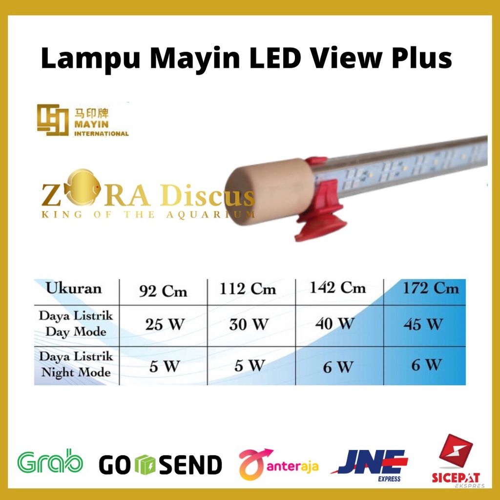 Jual LAMPU LED VIEW MAYIN PLUS AKUARIUM IKAN DISCUS AROWANA ARWANA KOKI ...