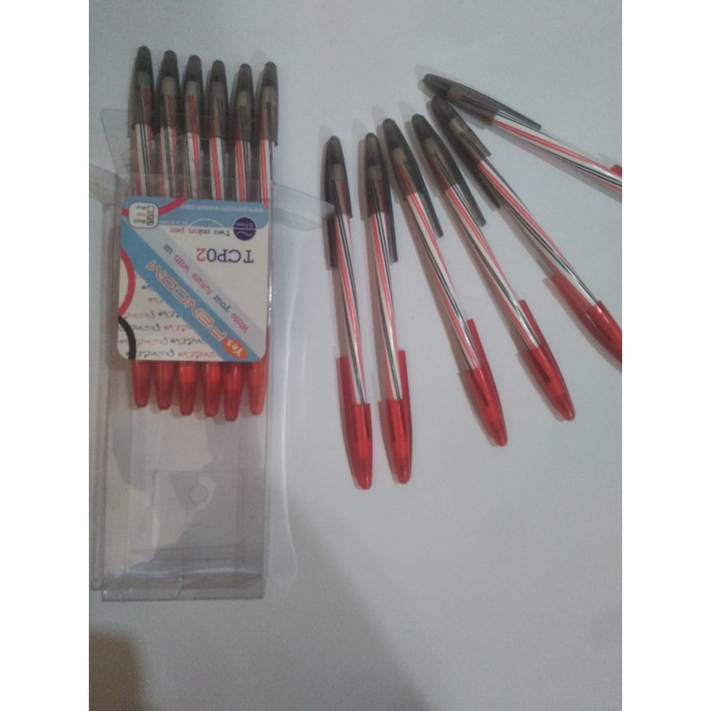 Jual Pulpen / Ballpoint Pencom Gel Dua Warna ( Merah dan Hitam ...