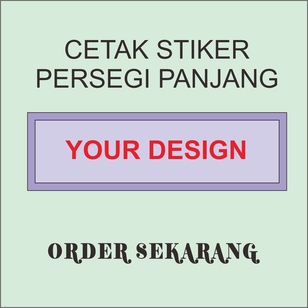 Jual Cetak Stiker Persegi Panjang Kustom / Stikcker Label / Sticker ...