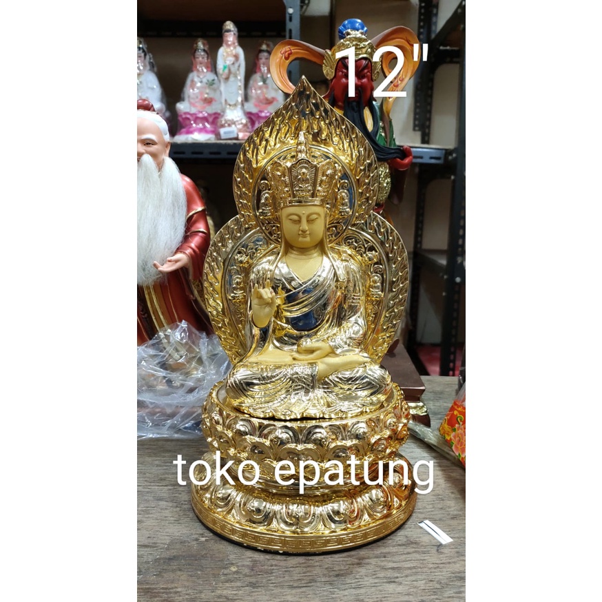 Jual patung dewa ti cang wang / te ciong ong - fiber - emas - 12 inch ...