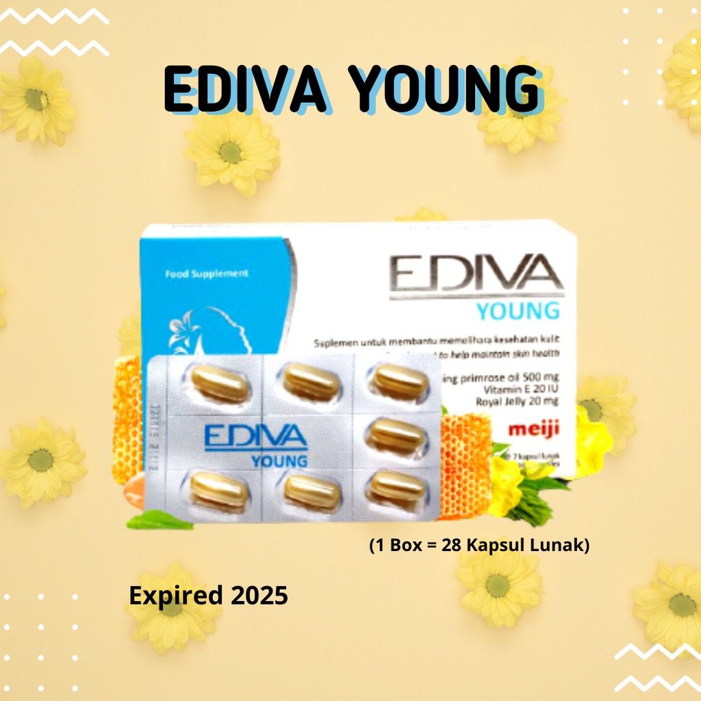 Jual Ediva Young Suplemen Kulit Meiji Exp. 2025 isi 28 Kapsul | Shopee ...