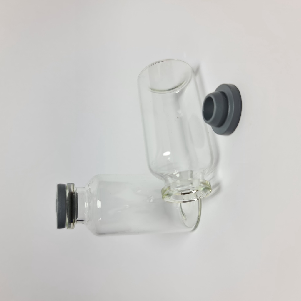 Jual Vial 20ml botol kaca tester tutup karet rubber stopper | Shopee ...