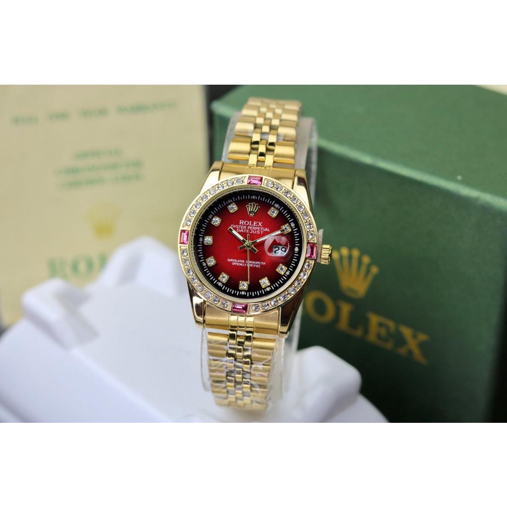 Jual Jam Rolex Ring Permata, Rantai stainles, Jam Cewek Terbaru, Jam ...