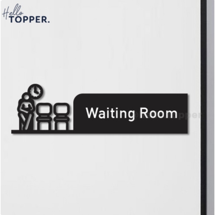 Jual Sign Akrilik Waiting Room Acrylic Signage Hollow UV Print | Shopee ...