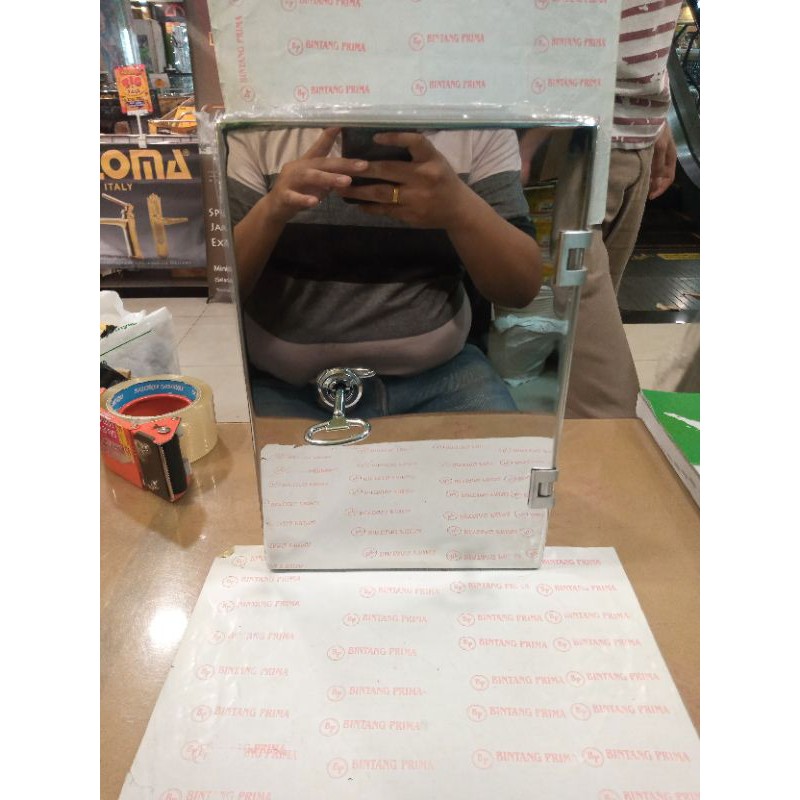 Jual Box Panel Stainless / Box Panel Mirror SUS 304 20x30x15 + Kunci T ...