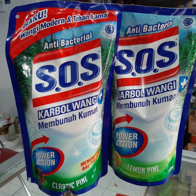 Jual SOS Karbol / Desinfectant Classic Pine 750ML Refill | Shopee Indonesia
