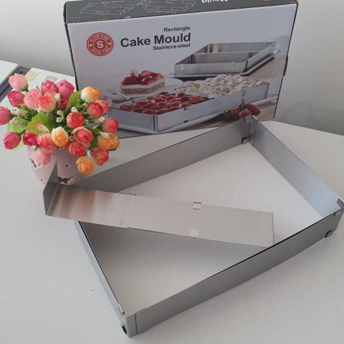 Jual Slow Time Adjustable Mousse Cake Ring 5cm Rectangle / Persegi ...