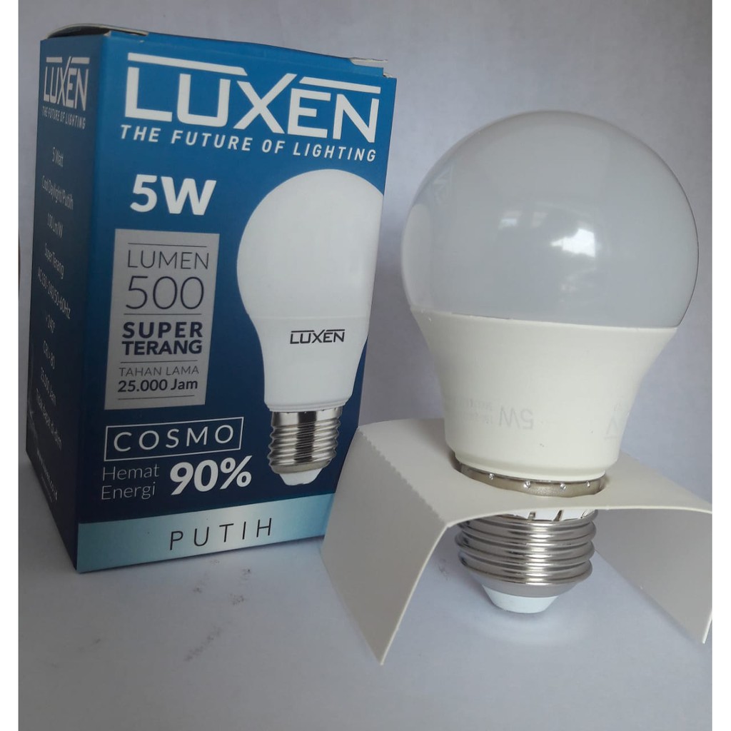 Jual Lampu Led Bohlam Rumah Home 5wat 5watt 5W Putih LUXEN E27 Belajar ...
