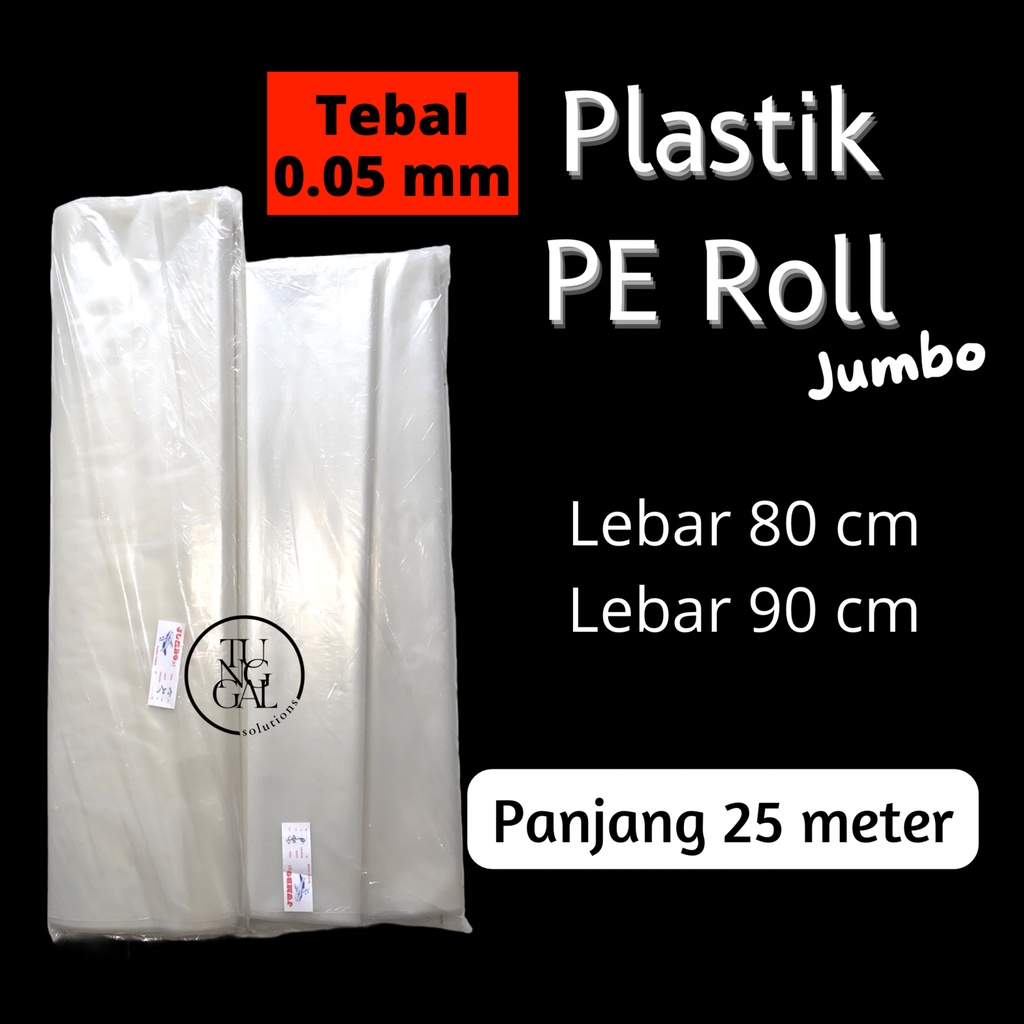 Jual Plastik PE Roll Jumbo - Cap Jumbo Jet. Lebar 80 cm, 90 cm. Tebal 0 ...