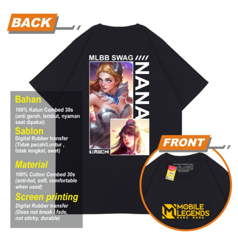 Jual KAOS DISTRO MOBILE LEGENDS SELENA / MLBB SWAG / T-SHIRT ML / EXE ...
