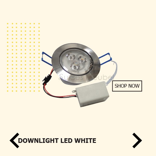 Jual SUPER LED 3W CAHAYA WHITE - LAMPU DOWNLIGHT LED 3 WATT | Shopee ...
