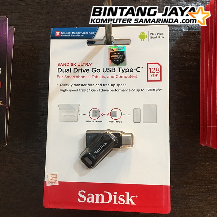 Jual Sandisk OTG Flashdisk Dual Drive GO USB Type C 64GB / 128GB ...
