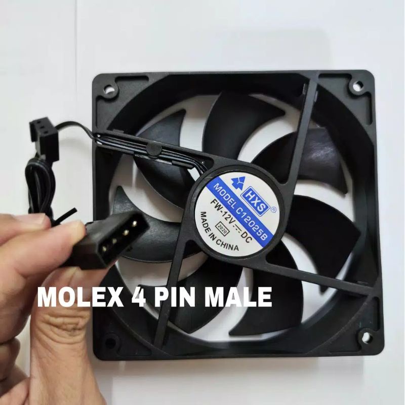 Jual Kipas pendingin CPU Komputer 12cm Kipas CPU Fan casing 12cm hitam ...