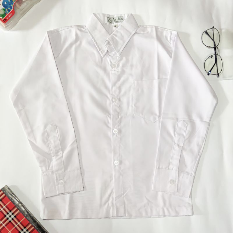 Jual Baju Kemeja Seragam Sekolah SD Putih Lengan Panjang Bahan Teteron ...