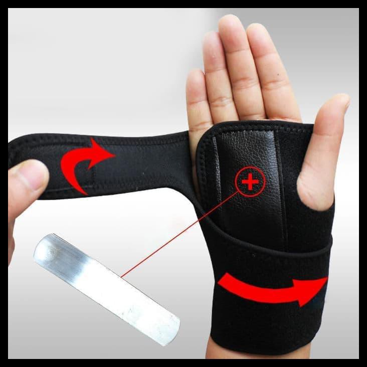Jual Wrist Hand Brace Palm Support Splint For Carpal Tunnel Arthritis ...