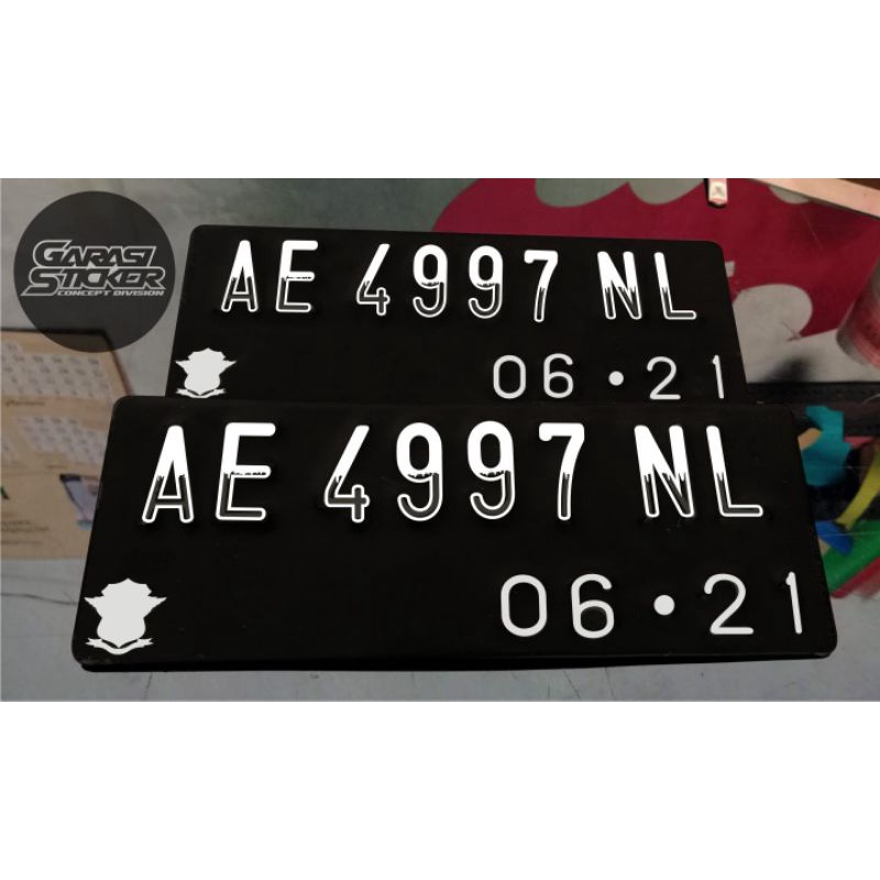Jual sticker plat nomor motor custom | Shopee Indonesia