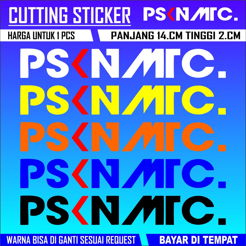 Jual Cutting Sticker PSKNMTC Stiker PSKN MTC Pasukan Matic A110 ...
