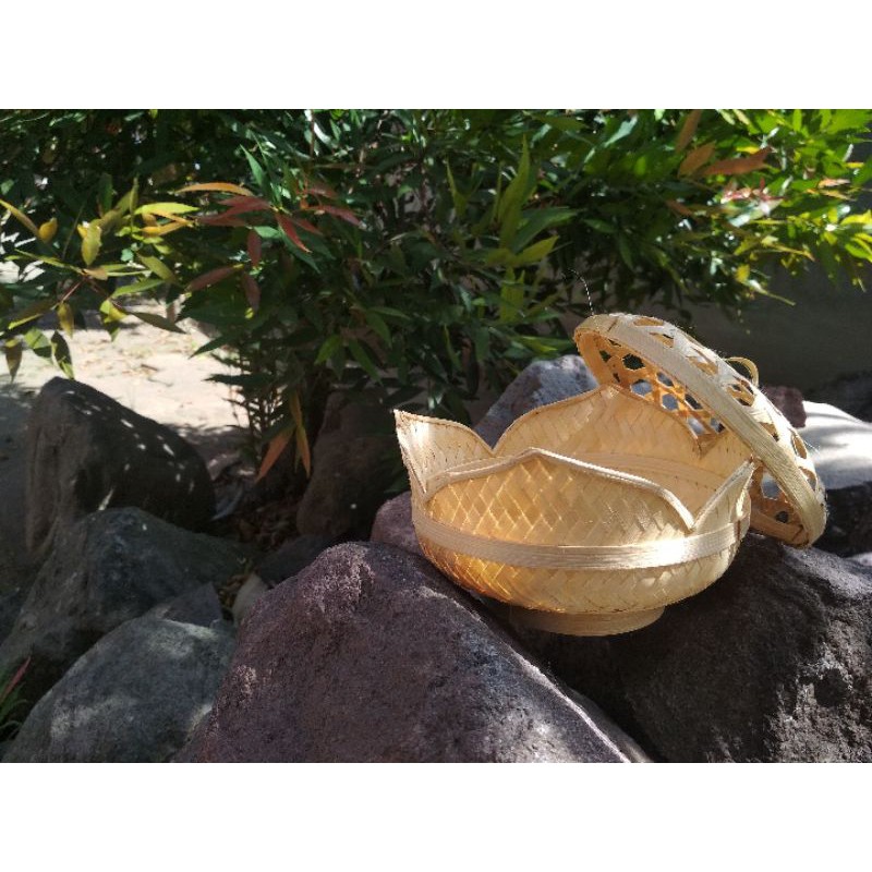 Jual mangkok anyaman bambu model teratai sedang | Shopee Indonesia