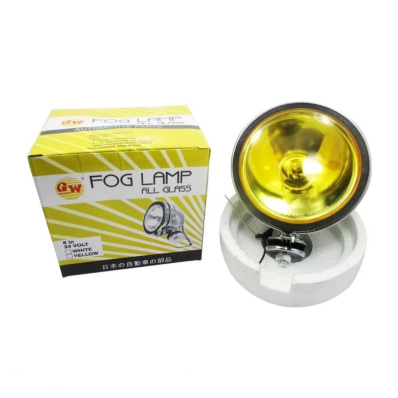 Jual lampu sorot fog lamp 6" inch 24v kuning | Shopee Indonesia