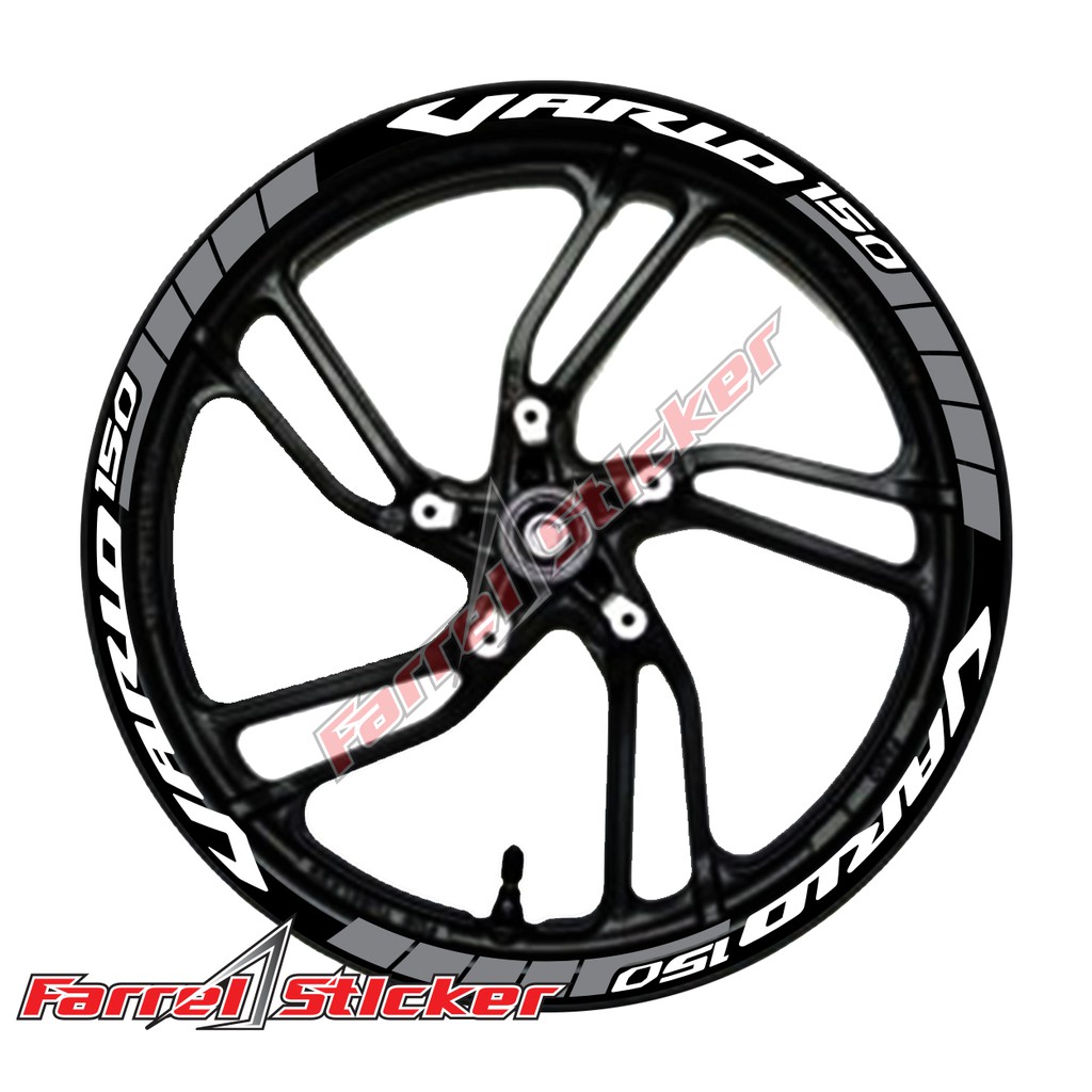 Jual stiker velg sticker velek vario 150 silver | Shopee Indonesia