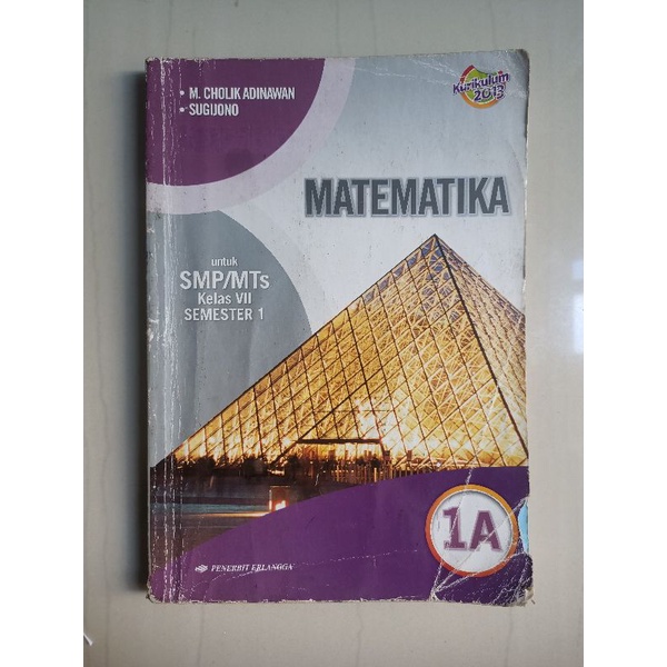 Jual Buku Matematika SMP Kelas 7 (1A) Kurikulum 2013 Penerbit Erlangga ...