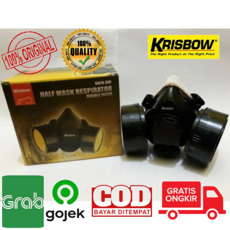 Jual Krisbow Masker Respirator Half Mask Double | Shopee Indonesia