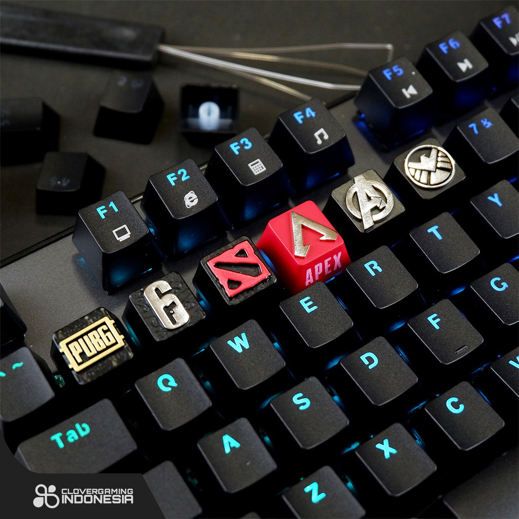 Jual Keycaps Rainbow Six Siege 3D Aluminium - Gaming Keycap R6 Logam ...
