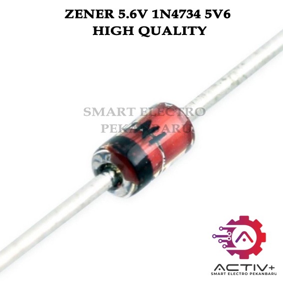 Jual ORIGINAL DIODA ZENER 5.6V 1W 1N4734 ZENER 5V6 ZENER DIODE 5,6 V 1WATT ORI MIC VOLTAGE ...