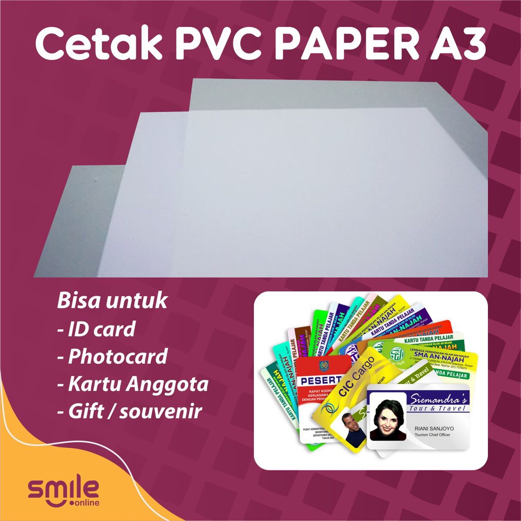 Jual PRINT PVC LASER BESAR A3 UNTUK ID CARD PHOTOCARD KARTU | Shopee ...
