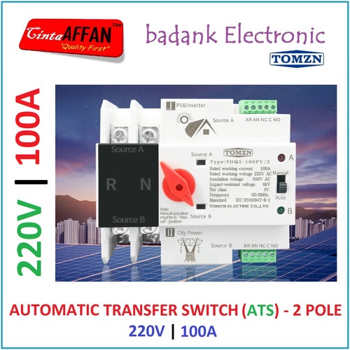Jual PERTUKANGAN PERLENGKAPAN LISTRIK PV/INVERTER - PLN ATS AC 100A ...