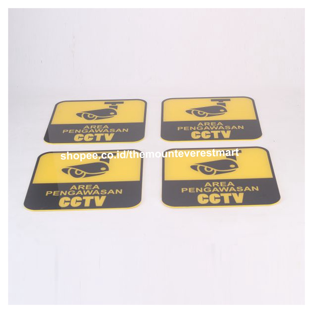 Jual [Papan Tanda] Papan Tanda Akrilik CCTV Bisa Custom Warna | Acrylic ...