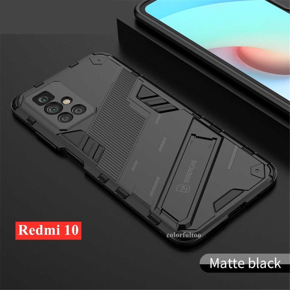 Jual Case Xiaomi Redmi 10 2022 Kickstand Armor Bibercas Hybrid Anti ...