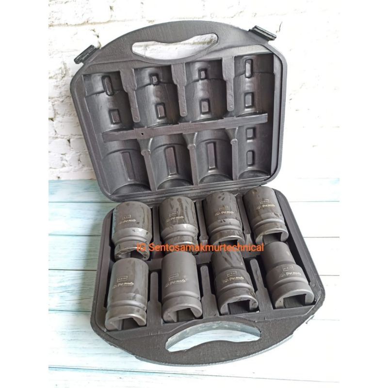 Jual TJAP MATA 8 PCS 1" Mata Kunci Sock Sok Angin Air Deep Impact Set ...