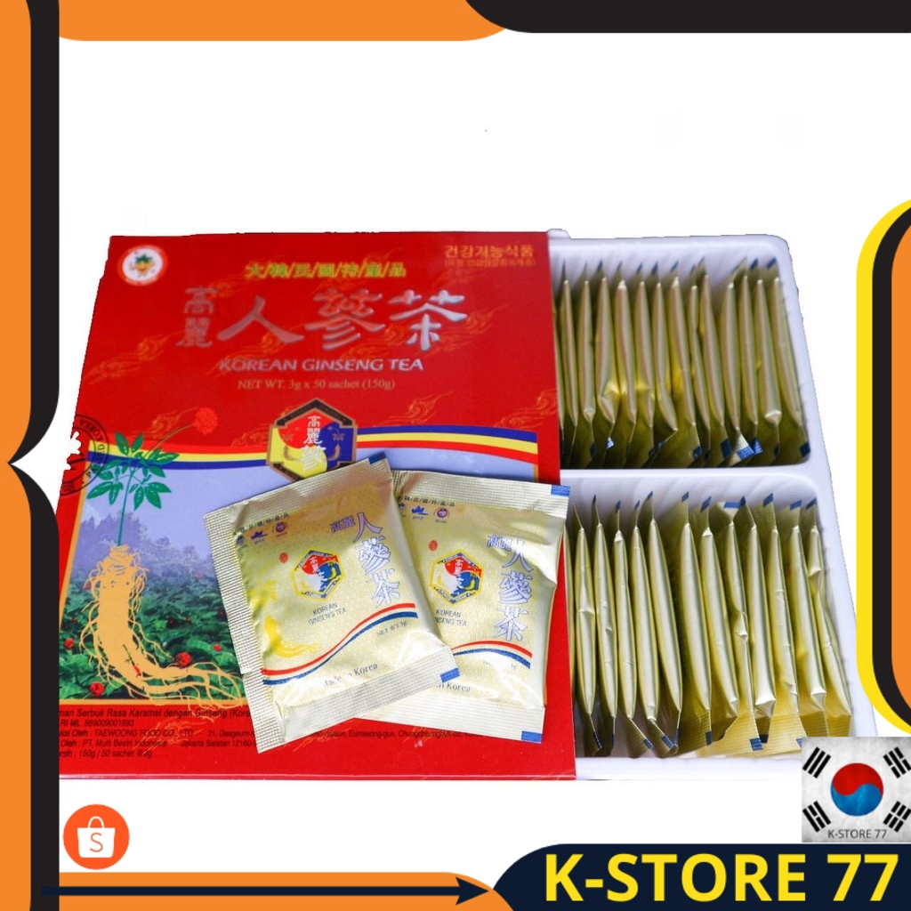 Jual MINUMAN KOREA/MINUMAN KOREA HALAL TEH GINSENG MERAH KOREA & TEH GINSENG PUTIH INSAM 3 GR ...