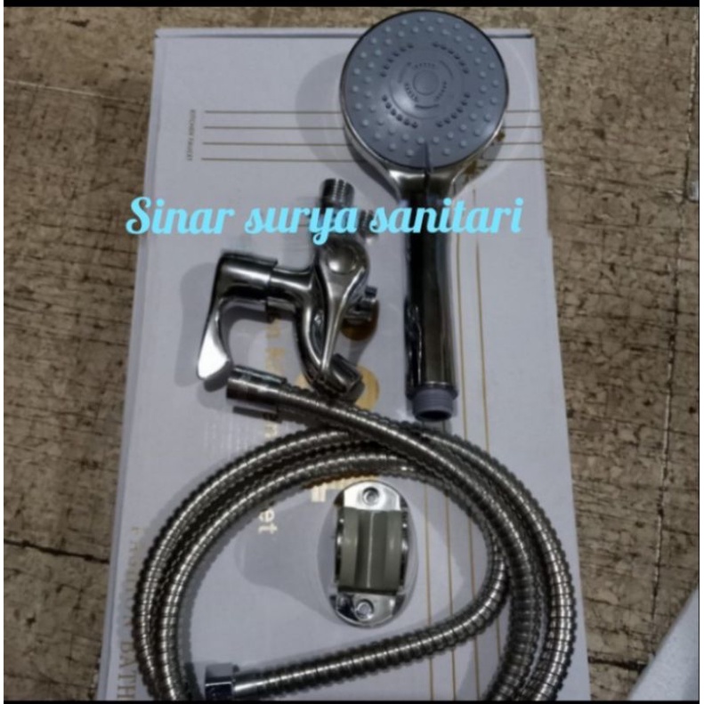 Jual Paket hand shower plus kran cabang / paket keran cabang + shower | Shopee Indonesia