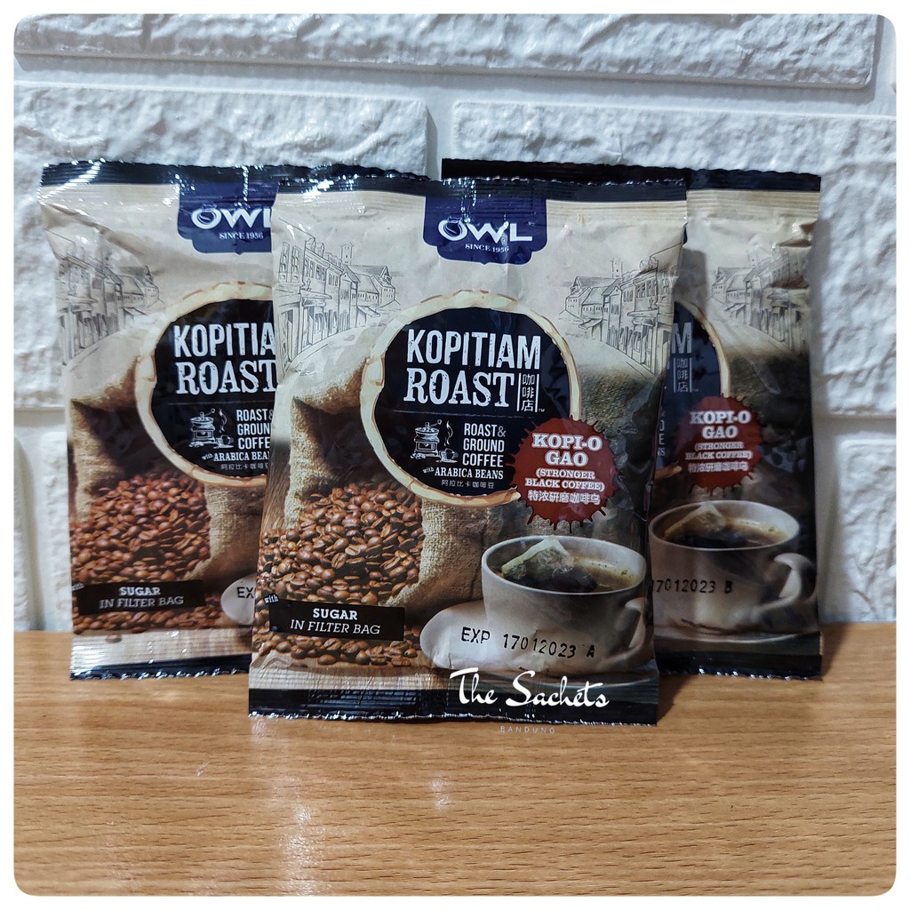 Jual Owl Kopitiam Roast Kopi O Gao Stronger Black Coffee Sachet | Shopee Indonesia