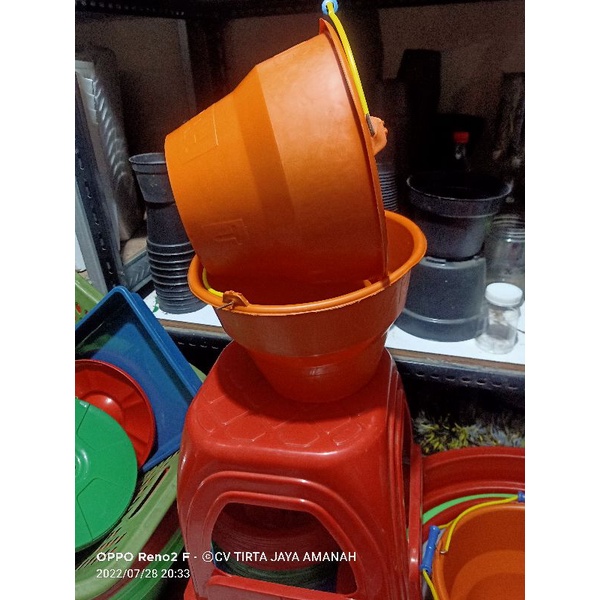 Jual timba cor 15 orange clink anti pecah produksi timba cor timba aiR ...