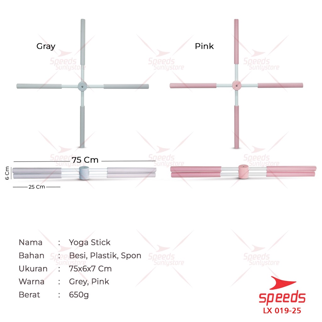 Jual SPEEDS Yoga Stick Alat Olahraga Yoga Body Stick Pilates Tongkat ...