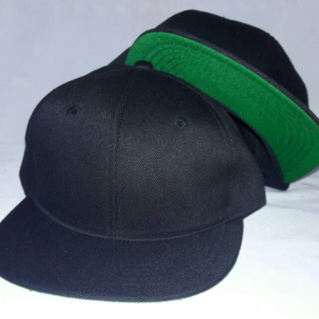 Jual Topi snapback hitam full based hijau model luar negeri | Shopee ...