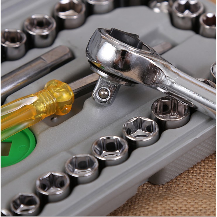 Jual 40 pcs Toolbox Set Tool Kit Car Kendaraan Alat Perbaiki Mobil ...