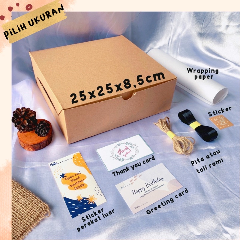 Jual Paket Packaging Gift Box Large (25x25x8cm) | Shopee Indonesia