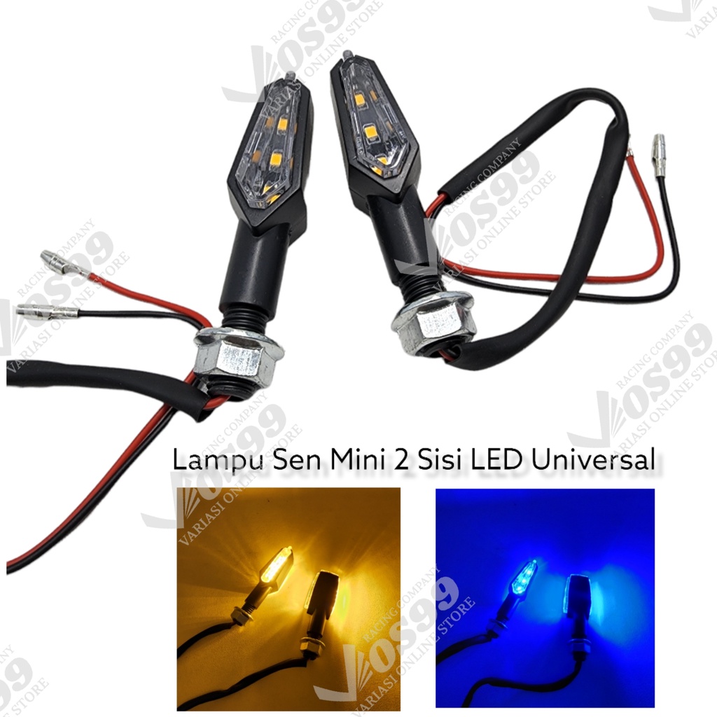 Jual LAMPU SEN MINI LED 2 SISI SEIN MOTOR UNIVERSAL BISA UNTUK SEMUA ...