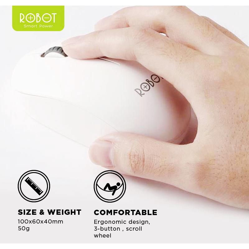 Jual Mouse Wireless Robot M210 2.4Ghz Optical Terbaru - Llm | Shopee ...