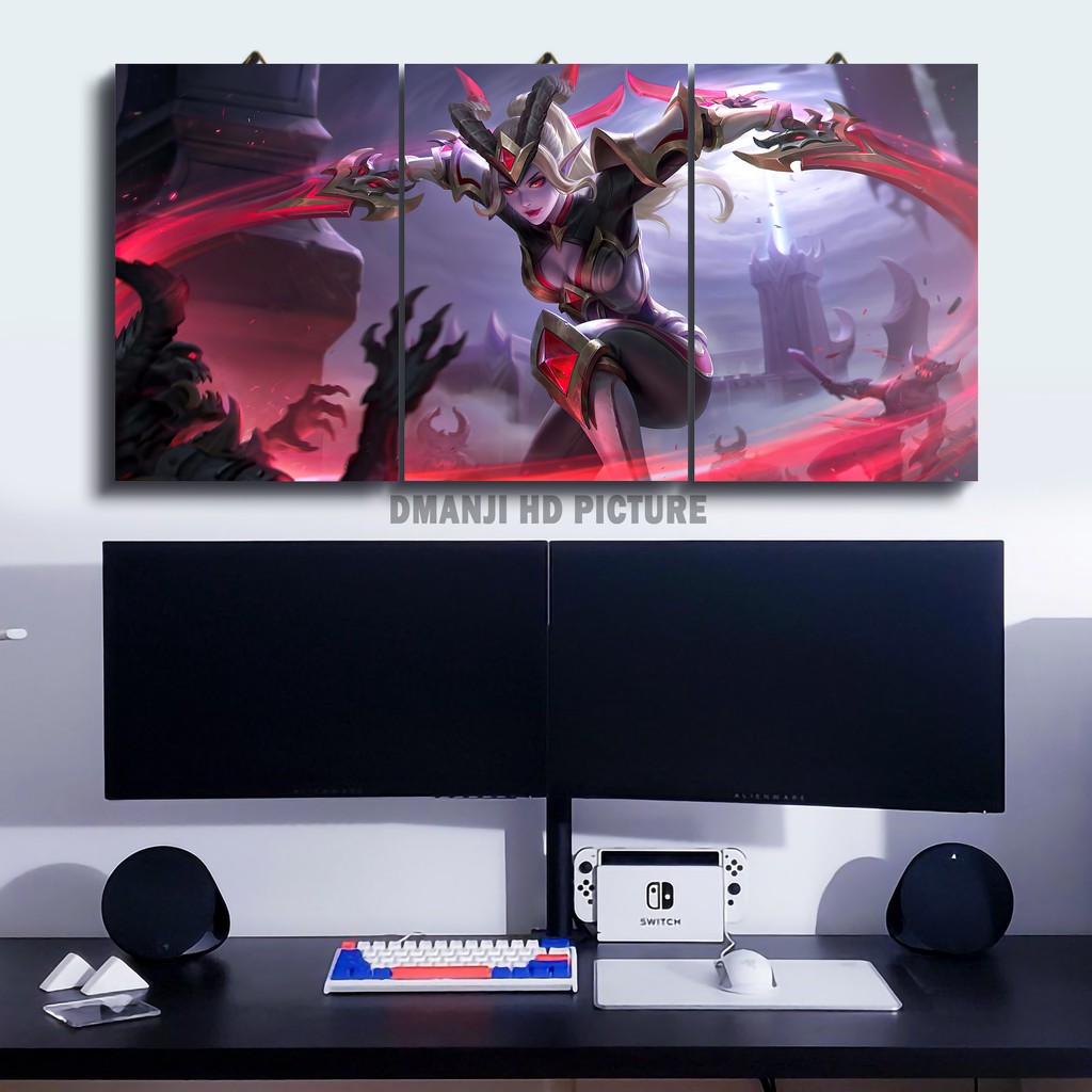 Jual 1 SET MULTIPANEL KARINA MOBILE LEGEND / HIASAN DINDING / 60X30 ...